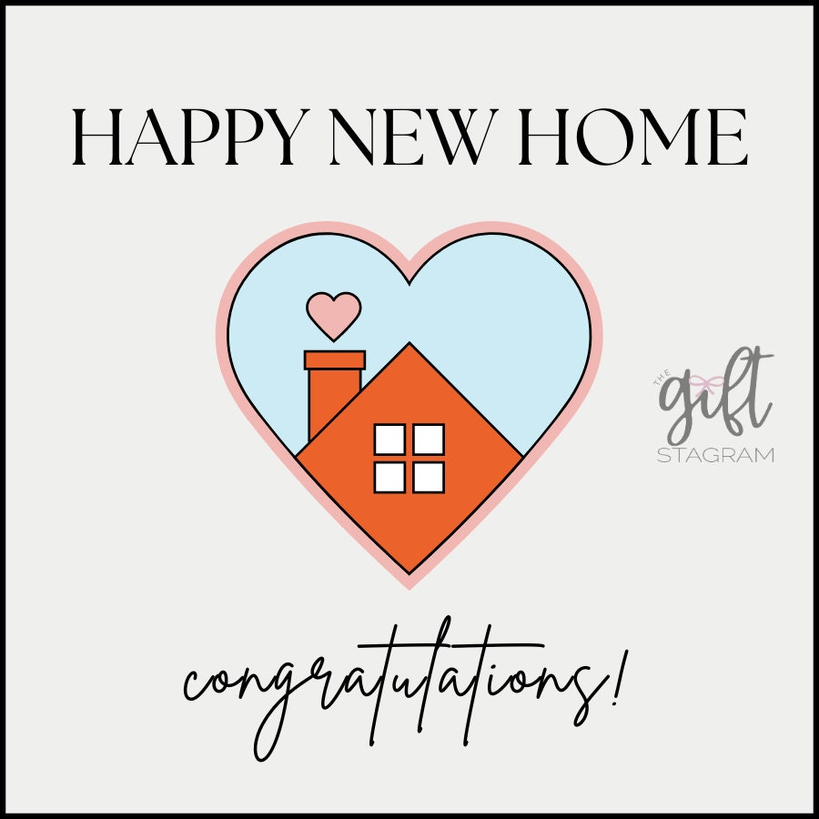 Happy New Home Gift Tag DIGITAL DOWNLOAD Housewarming Gift Tag ...