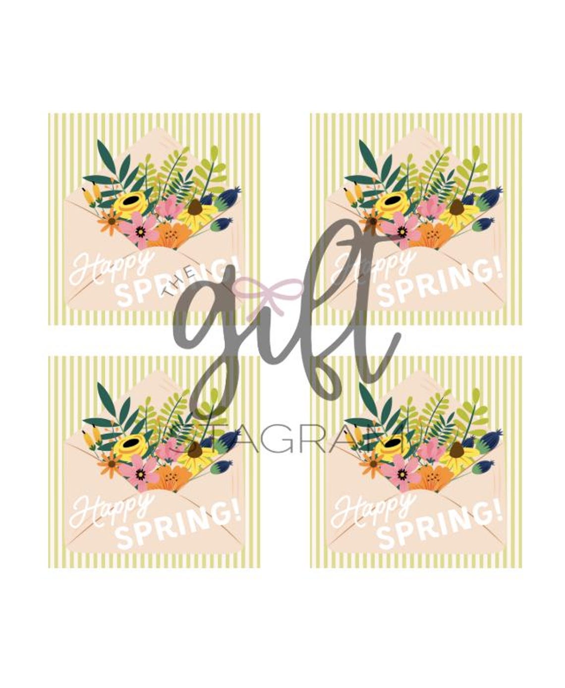Happy Spring! Gift Tag | DIGITAL DOWNLOAD | Spring Gift Tags | Spring ...