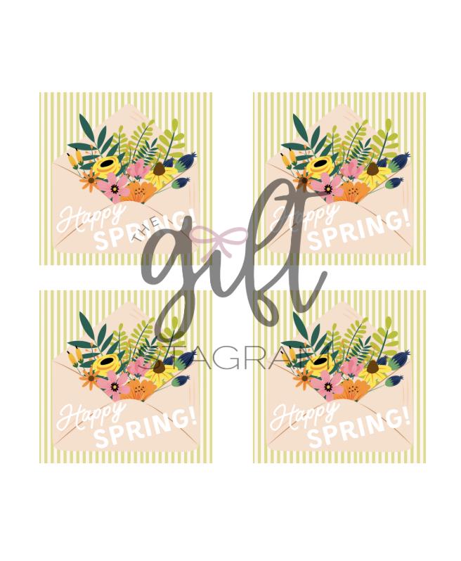 Happy Spring! Gift Tag | DIGITAL DOWNLOAD | Spring Gift Tags | Spring ...