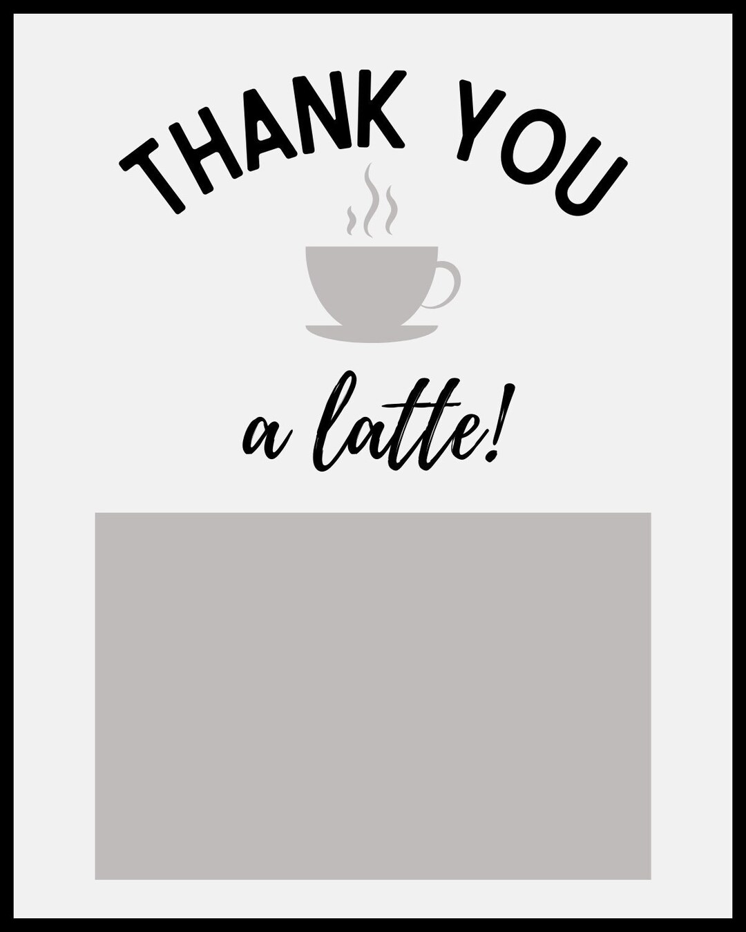 Thank You A Latte Gift Tag | Thank You Gift Ideas | Tag for Gift Card ...