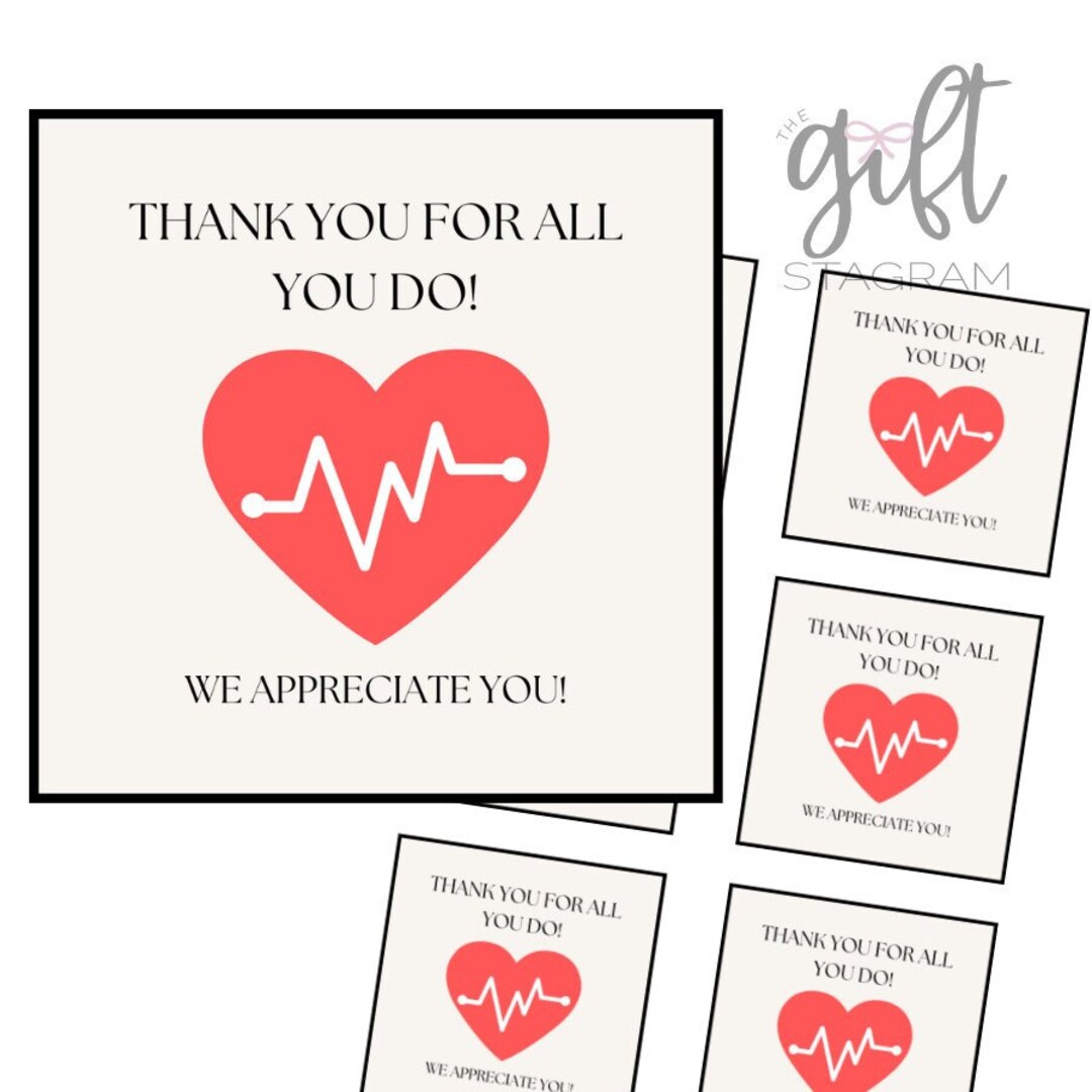 Thank You for All You Do Gift Tag | DIGITAL DOWNLOAD | Thank You Gift ...