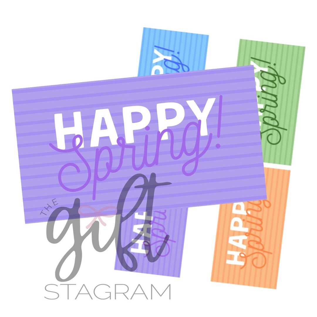 Happy Spring! Gift Tag Variety Pack | DIGITAL DOWNLOAD | Spring Gift ...