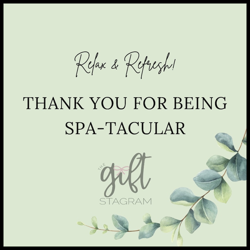 Thank You for Being Spa-tacular Gift Tag DIGITAL DOWNLOAD Teacher's ...