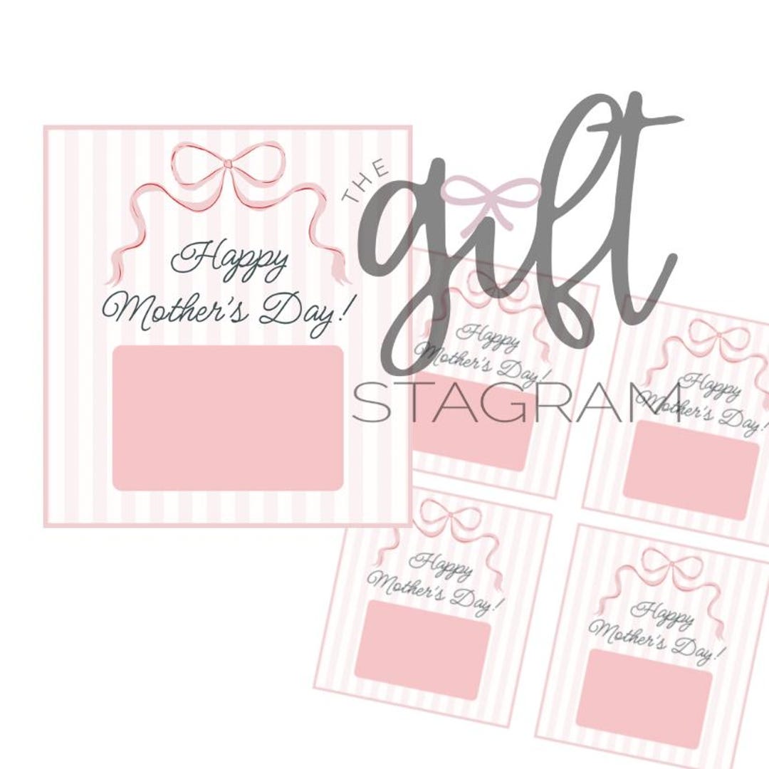 Happy Mother's Day! Gift Tag | Mother's Day Gift Card Tag | How to Gift ...