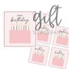 Happy Birthday Gift Tag | DIGITAL DOWNLOAD | Pink Gingham Gift Tag ...