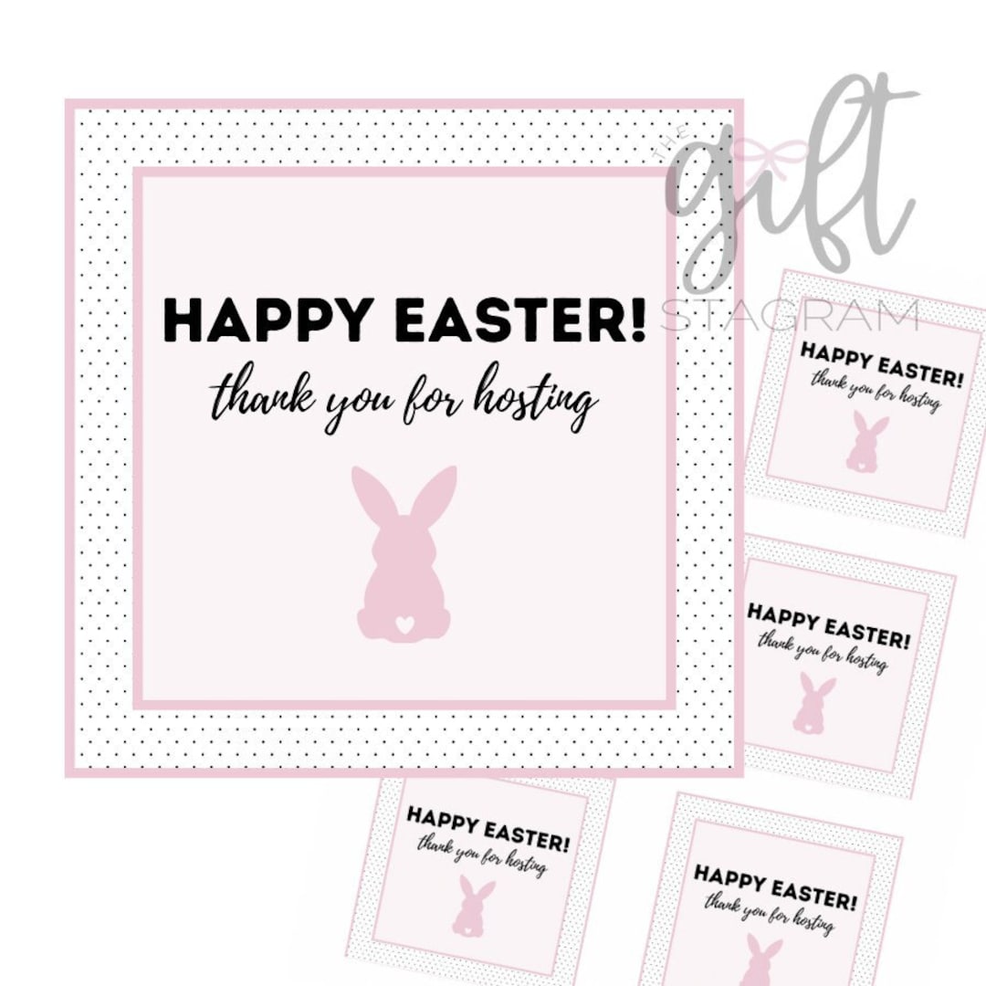 Thank You for Hosting Gift Tag Happy Easter Tag DIGITAL DOWNLOAD Easter ...
