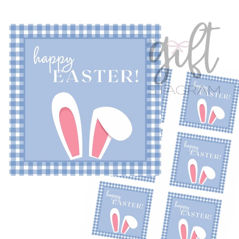 Happy Easter Gift Tag DIGITAL DOWNLOAD Easter Gift Tag Easter Gift ...