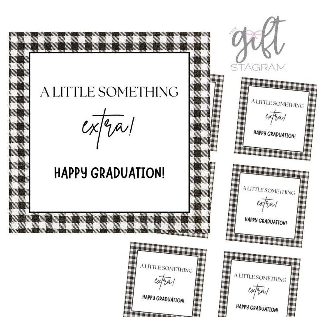 A Little Something Extra Gift Tag | Happy Graduation Gift Tag | DIGITAL ...