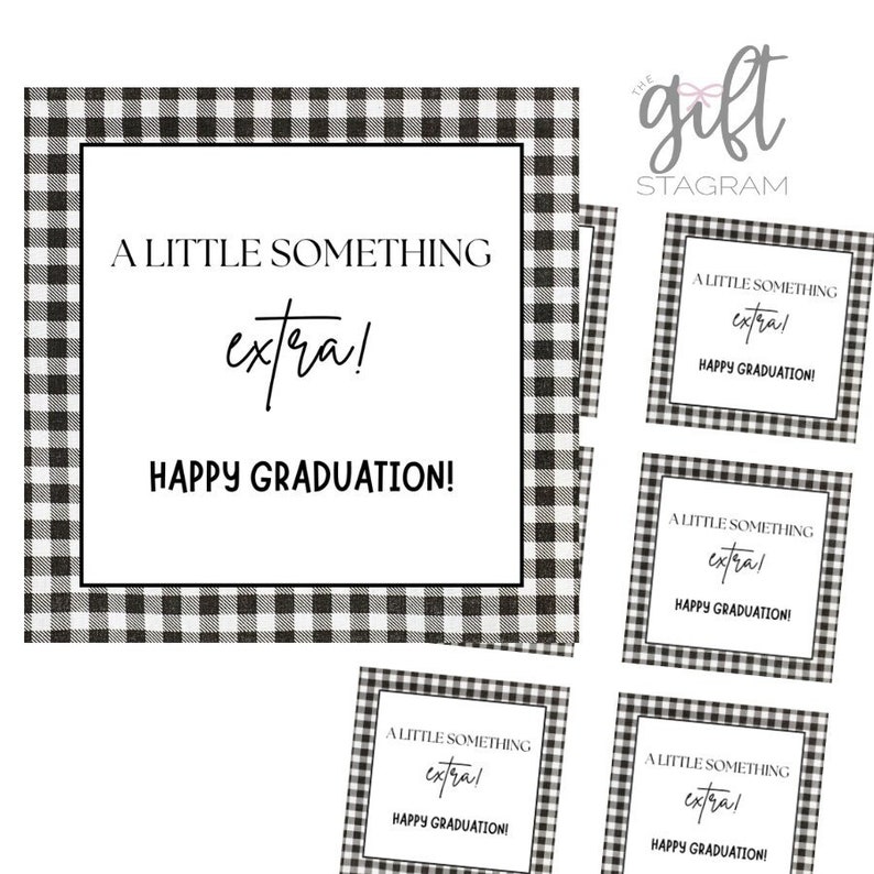 A Little Something Extra Gift Tag | Happy Graduation Gift Tag | DIGITAL ...