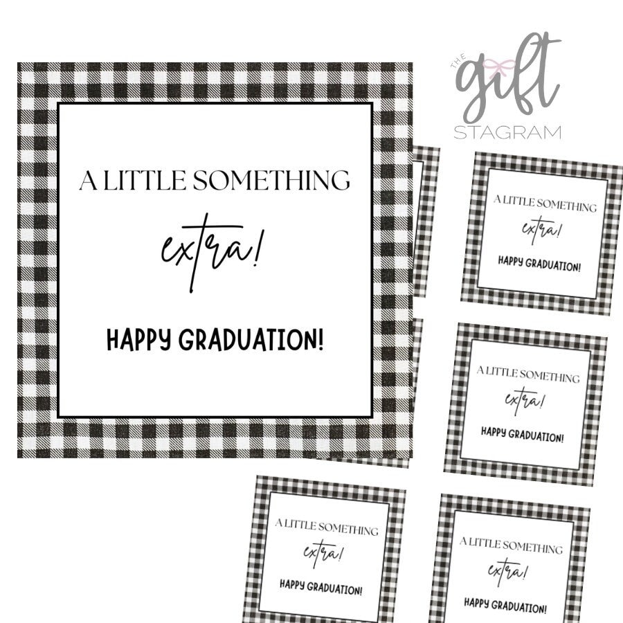 A Little Something Extra Gift Tag | Happy Graduation Gift Tag | DIGITAL ...