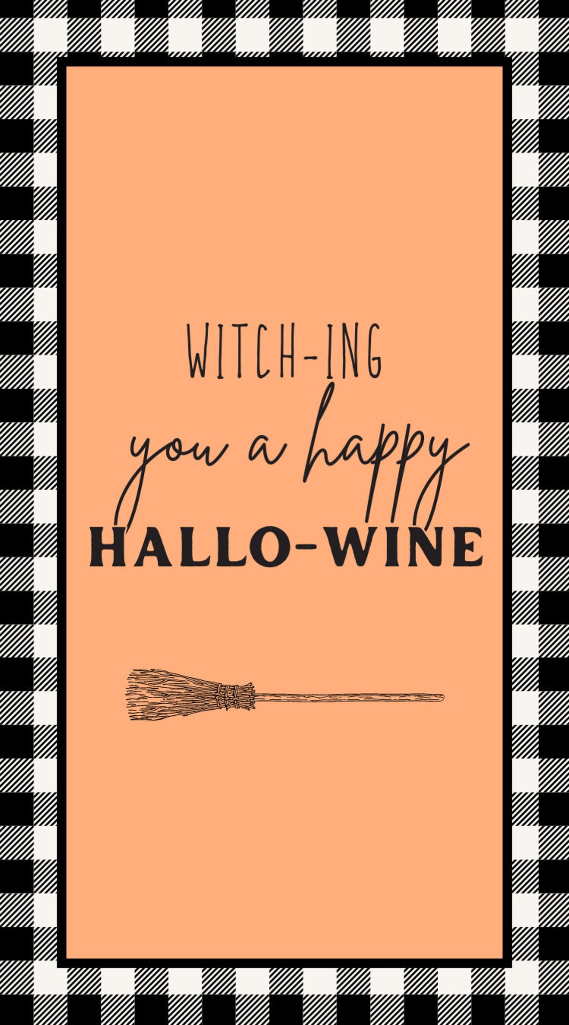 Witch-ing You A Happy Hallo-wine Gift Tag | DIGITAL DOWNLOAD ...