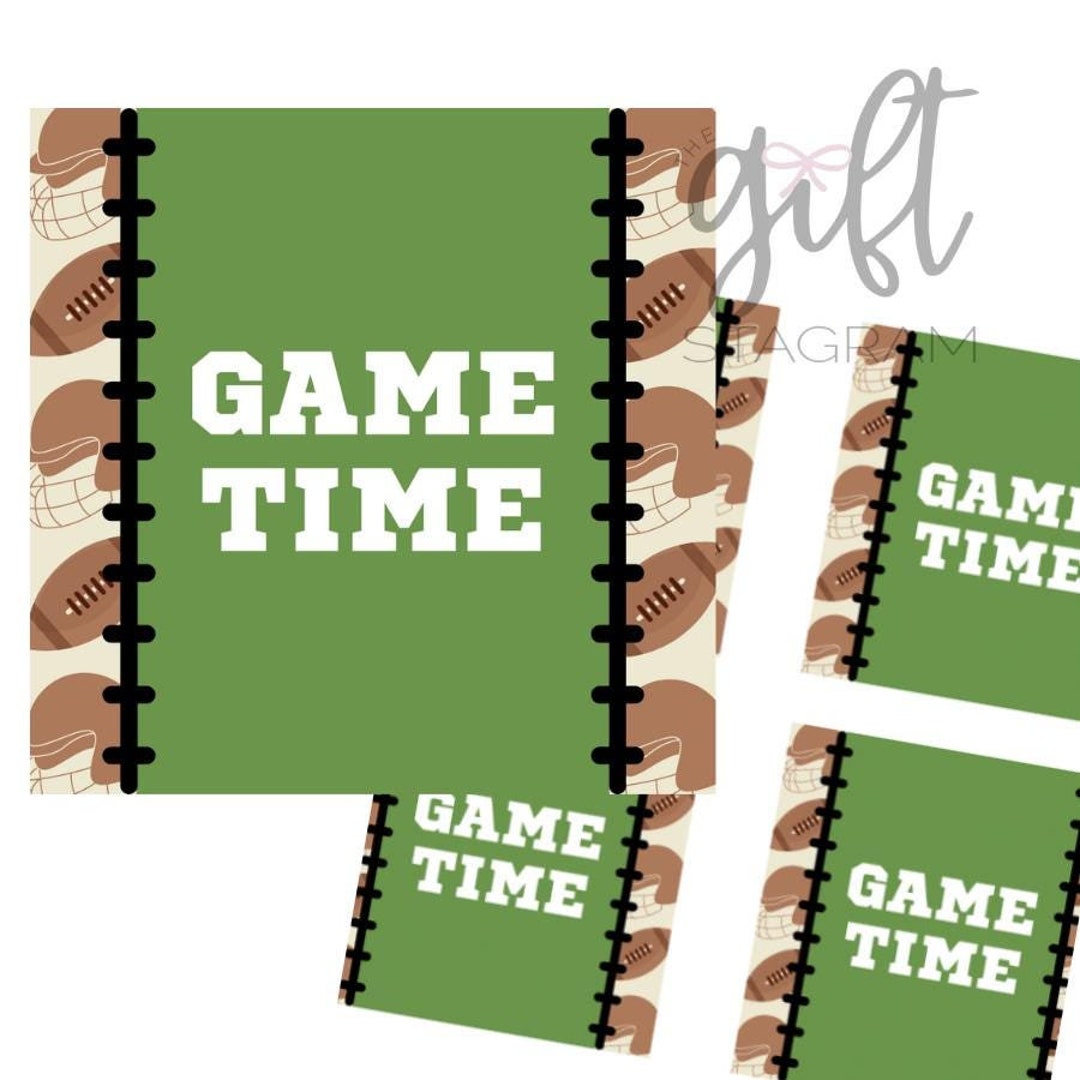 Game Time Gift Tag | DIGITAL DOWNLOAD | Football Themed Gift Tag ...