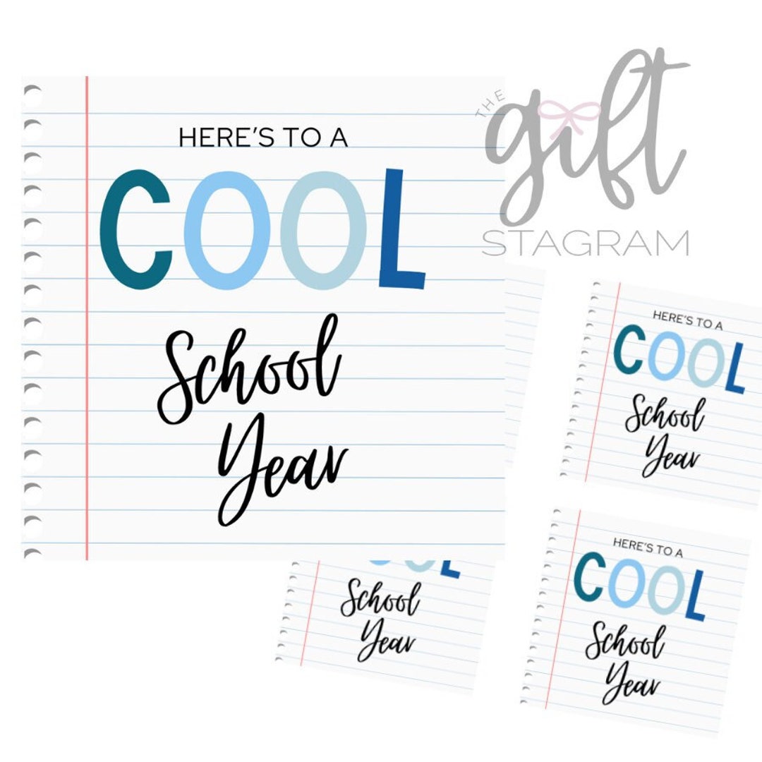 Here's to A COOL School Year Gift Tag | DIGITAL DOWNLOAD | Back to ...