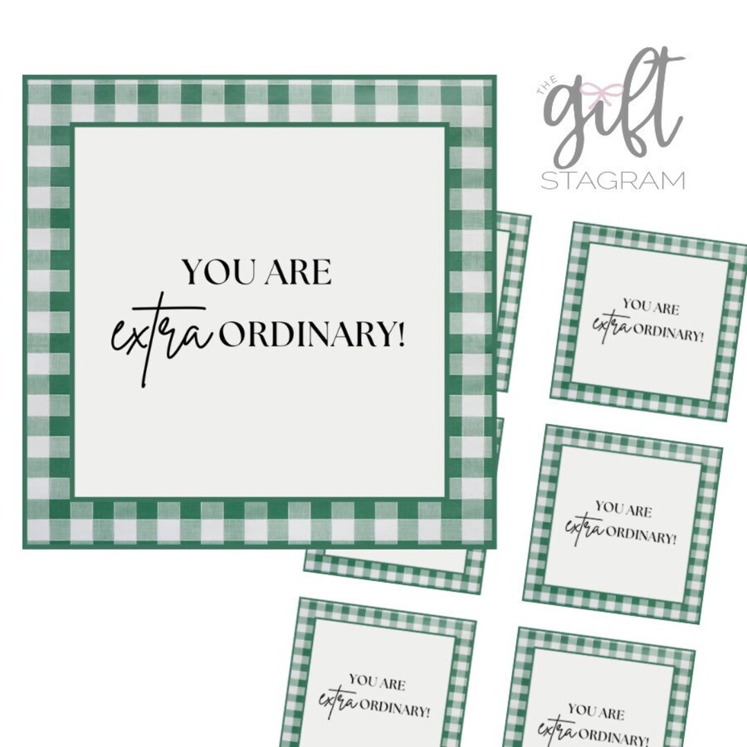 You Are Extraordinary Gift Tag | DIGITAL DOWNLOAD | Thank You Gift Tag ...