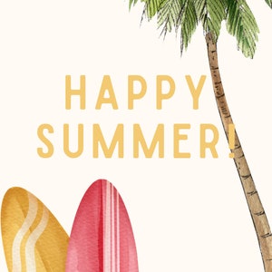 Happy Summer Gift Tag | DIGITAL DOWNLOAD | Happy Summer Gift Tag ...