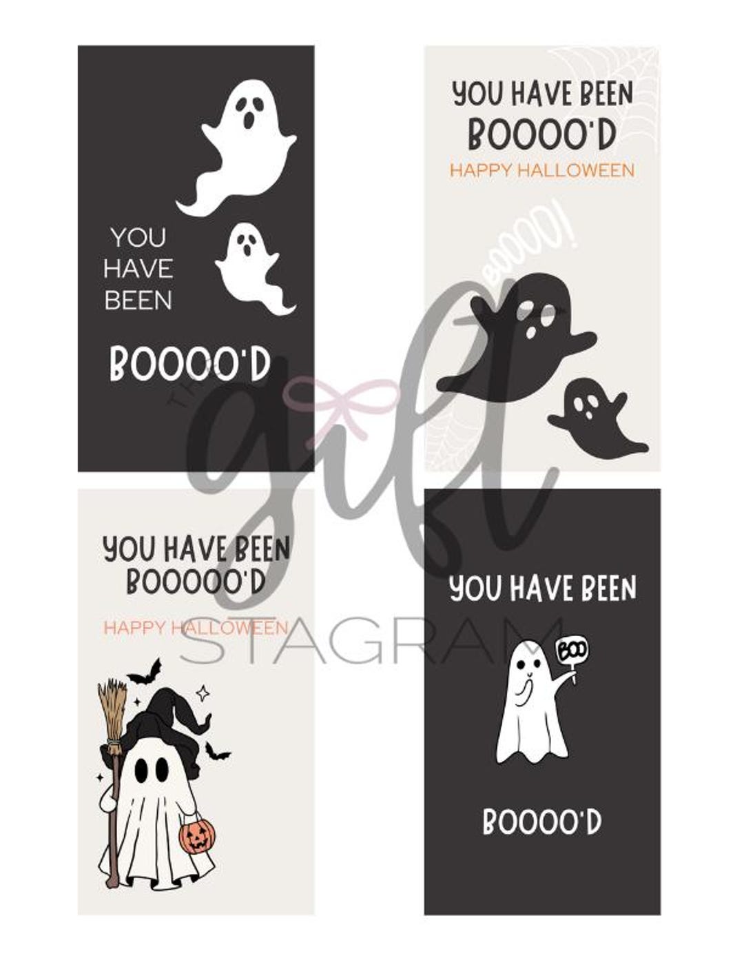You Have Been Boo'd Gift Tag Bundle | DIGITAL DOWNLOAD | Halloween Gift ...