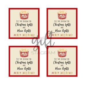 Tis' the Season for Christmas Lights and Movie Nights Gift Tag ...