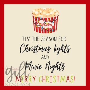 Tis' the Season for Christmas Lights and Movie Nights Gift Tag ...