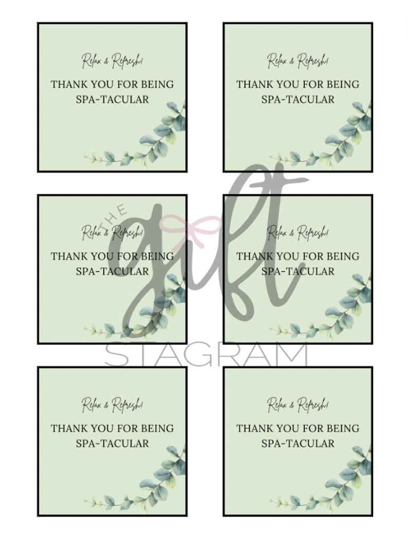 Thank You for Being Spa-tacular Gift Tag DIGITAL DOWNLOAD Teacher's ...