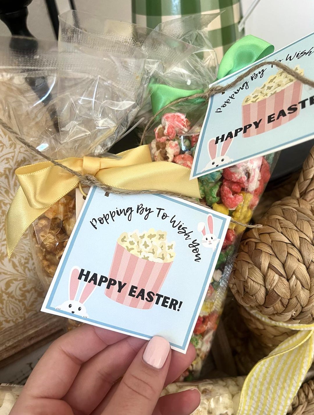 Popping by to Wish You Happy Easter Gift Tag | DIGITAL DOWNLOAD ...