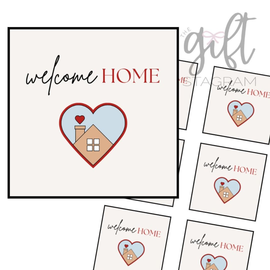 Welcome Home Gift Tag | DIGITAL DOWNLOAD | Housewarming Gift Tag ...