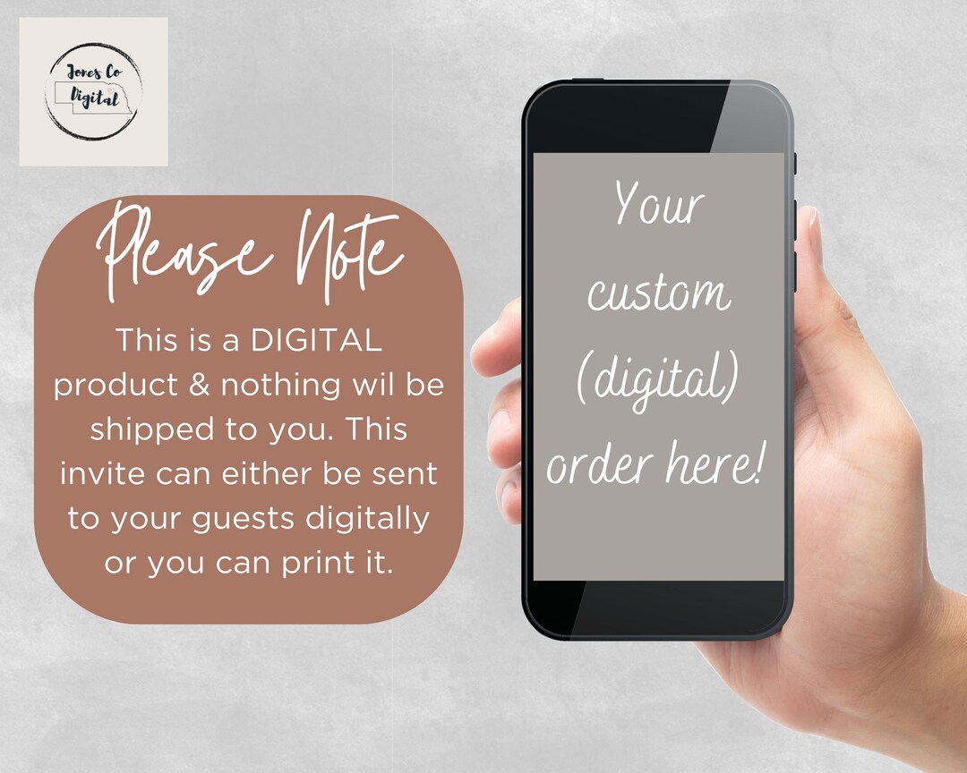 Custom Digital Product/ DIGITAL Creation/ Made-to-order: Invite/logo ...