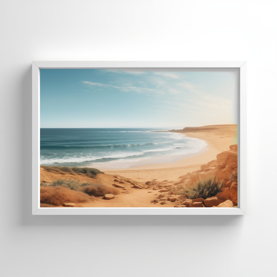 Coastal Bliss: Warm Sands and Gentle Tides Fine Art Print - Etsy