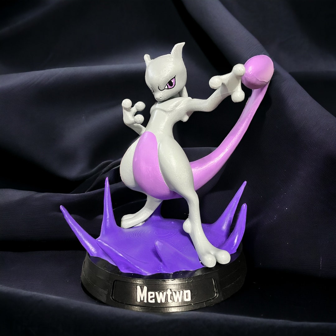 3D Printed & Hand Painted Mewtwo - Etsy