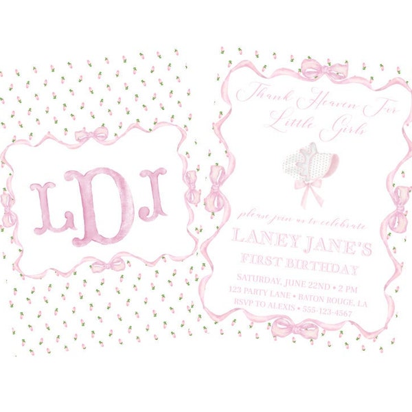 Preppy Invitation - Etsy