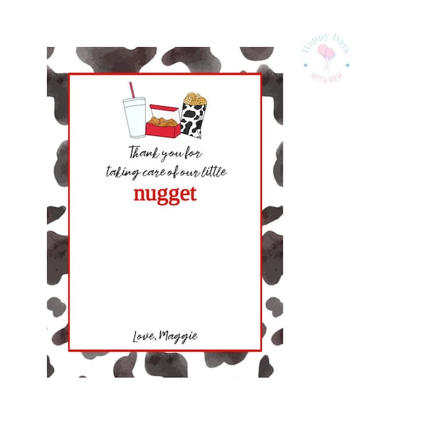 Printable Chickfila Teacher Appreciation Card - Etsy