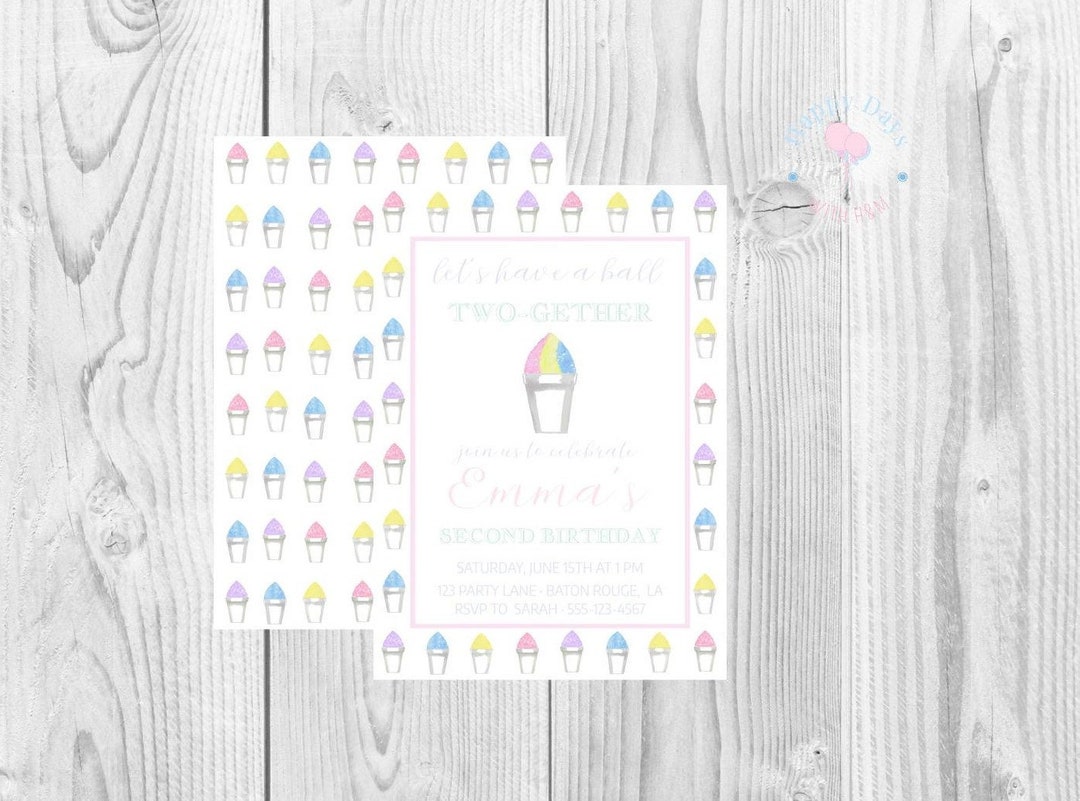 Watercolor Snowball Birthday Invitation | Pastel | Let's Have a Ball ...