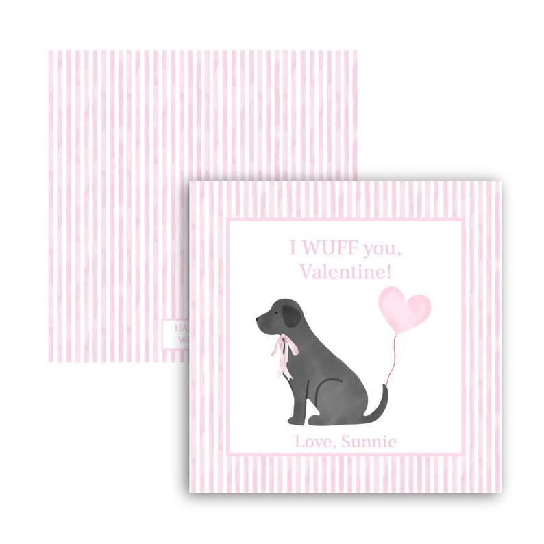 Puppy Dog Valentine's Day Tags | Pink | Girl | Valentine's Day Tag ...