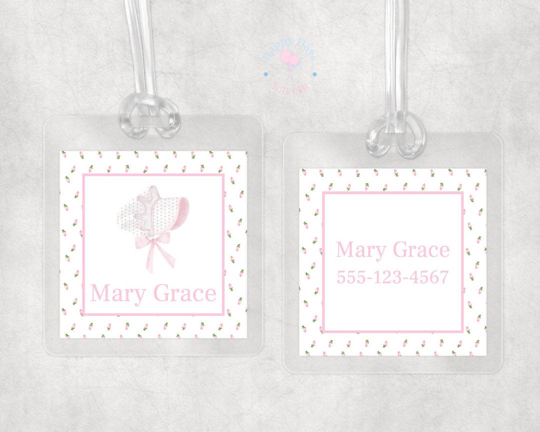 Personalized Laminated Bag Tag | Baby Diaper Bag | School | Lunch Box ...
