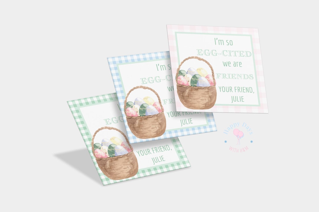 Printable Easter Gift Tags | Class Favors | Digital | Editable | Easter ...