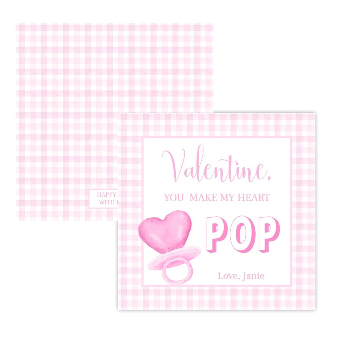 You Make My Heart Pop Valentine | Valentine's Day Tag | Ring Pop ...