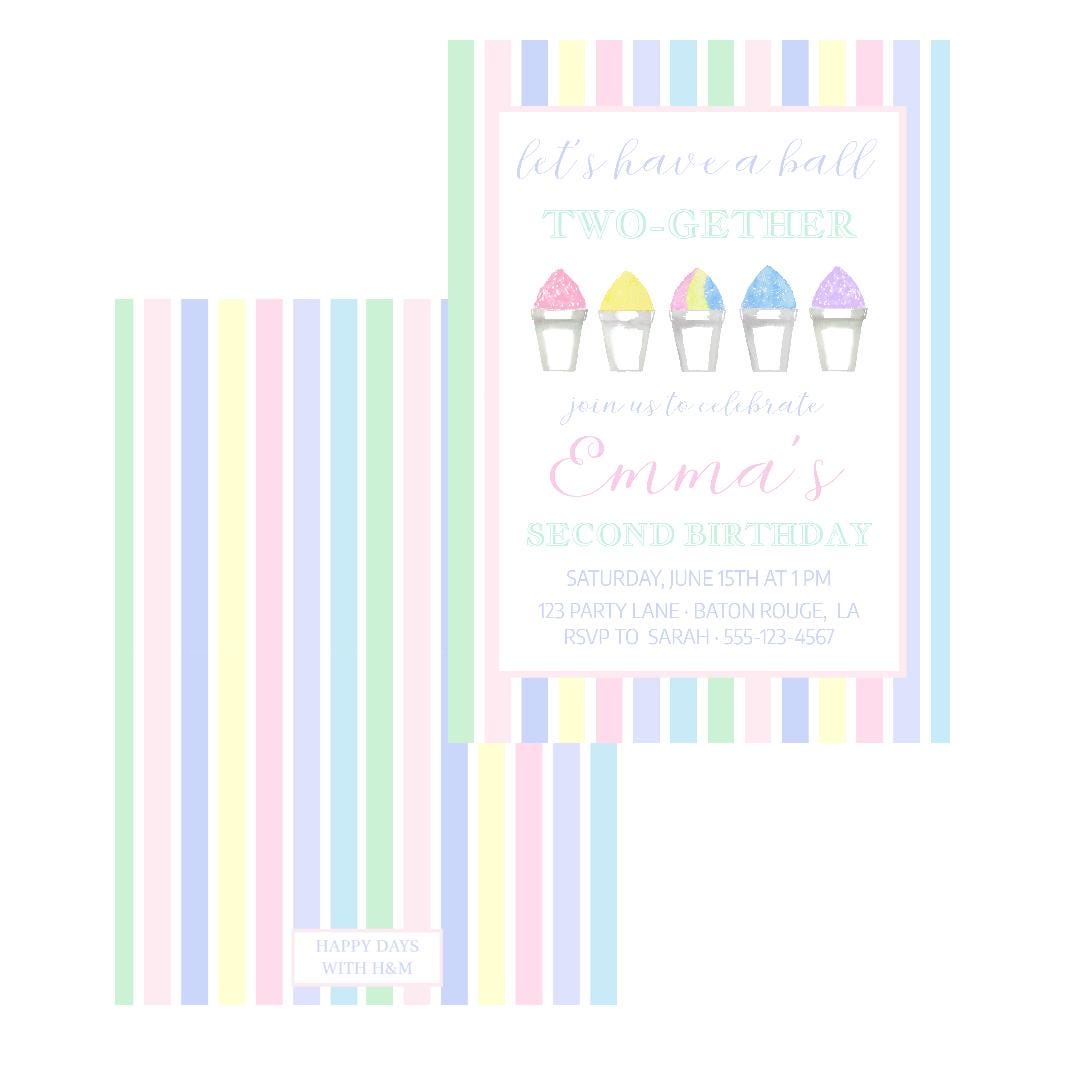 Watercolor Snowball Birthday Invitation | Pastel | Let's Have a Ball ...