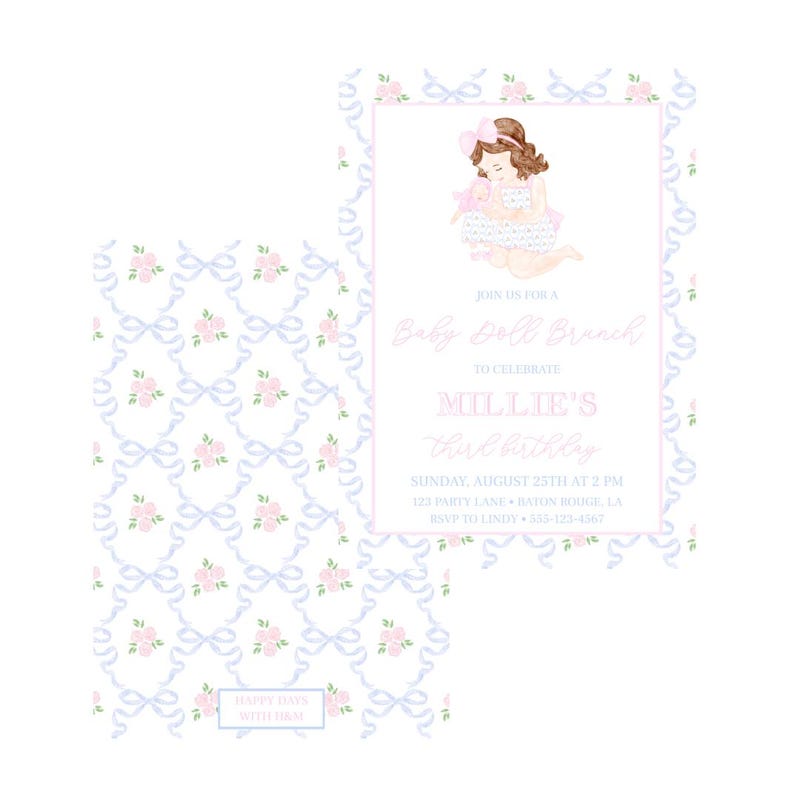 Two Baby Doll Invite - Etsy