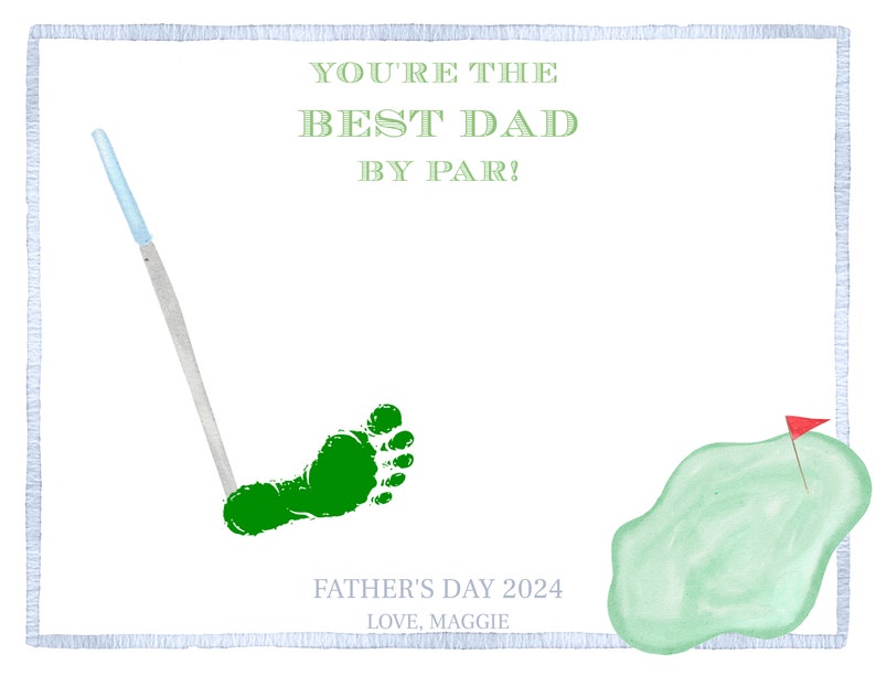 Father's Day Handprint Card | Father's Day Gift | Golf | Best Dad by ...