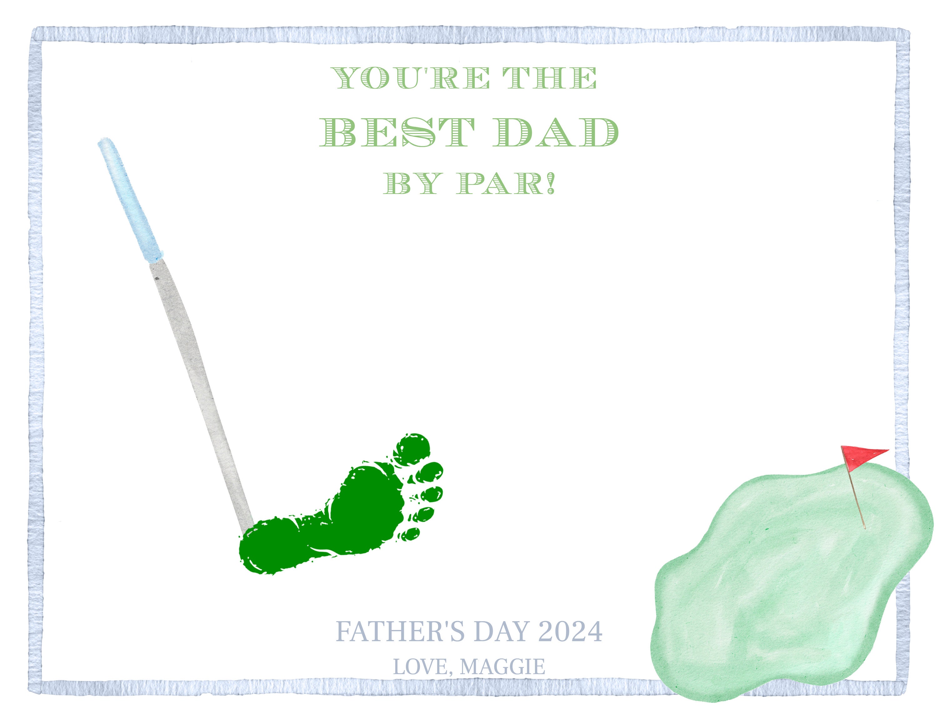 Father's Day Handprint Card | Father's Day Gift | Golf | Best Dad by ...