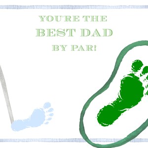 Father's Day Handprint Card | Father's Day Gift | Golf | Best Dad by ...