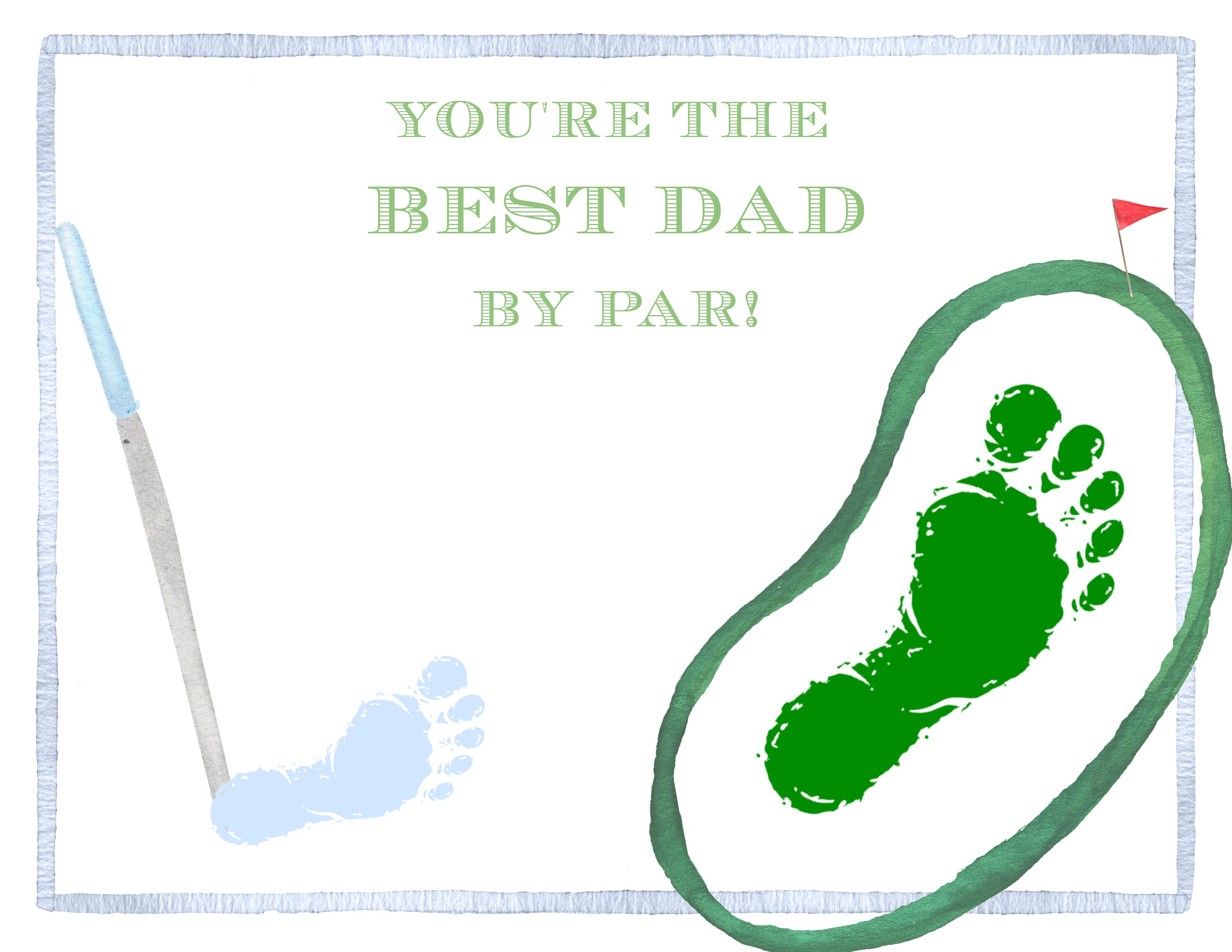 Father's Day Handprint Card | Father's Day Gift | Golf | Best Dad by ...