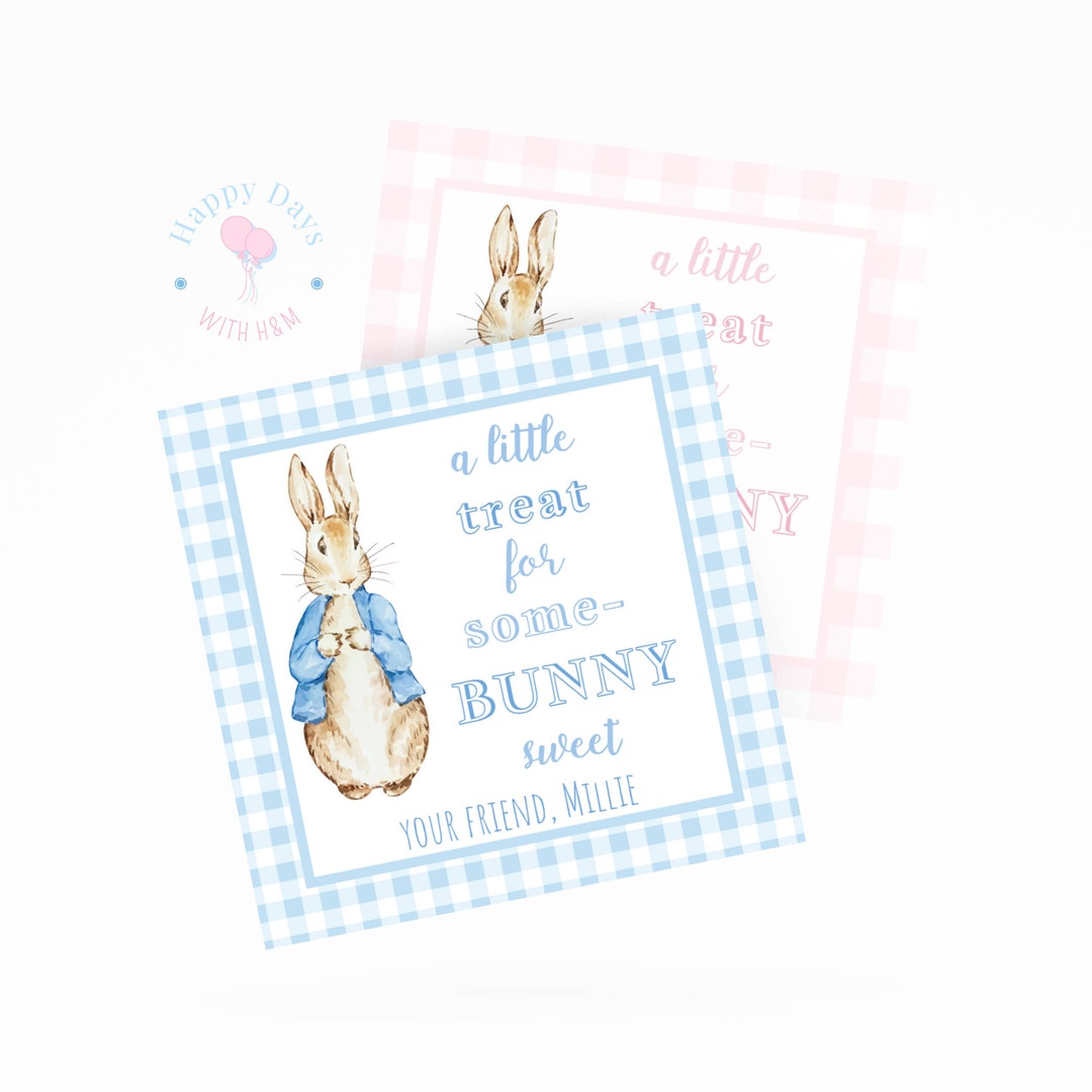 Peter Rabbit Easter Gift Tags | Easter Favor Tags | Class Favors ...