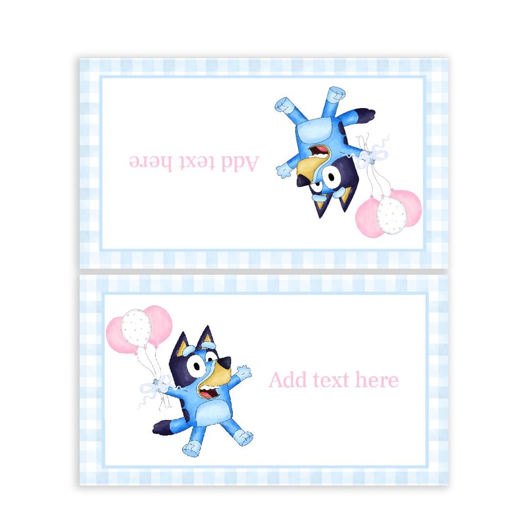 Bluey Food Tents | Blue | Food Labels | Printable | Digital | Editable ...