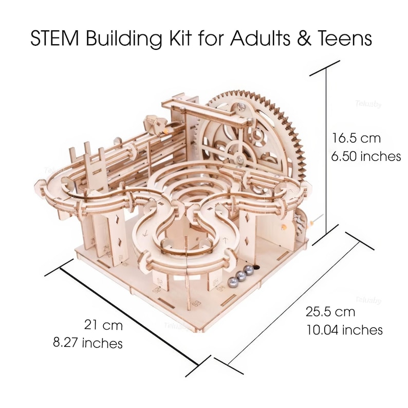 3D Wooden Marble Run DIY Kit | Mechanical Model Building Puzzle - Etsy