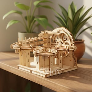 3D Wooden Marble Run DIY Kit | Mechanical Model Building Puzzle - Etsy