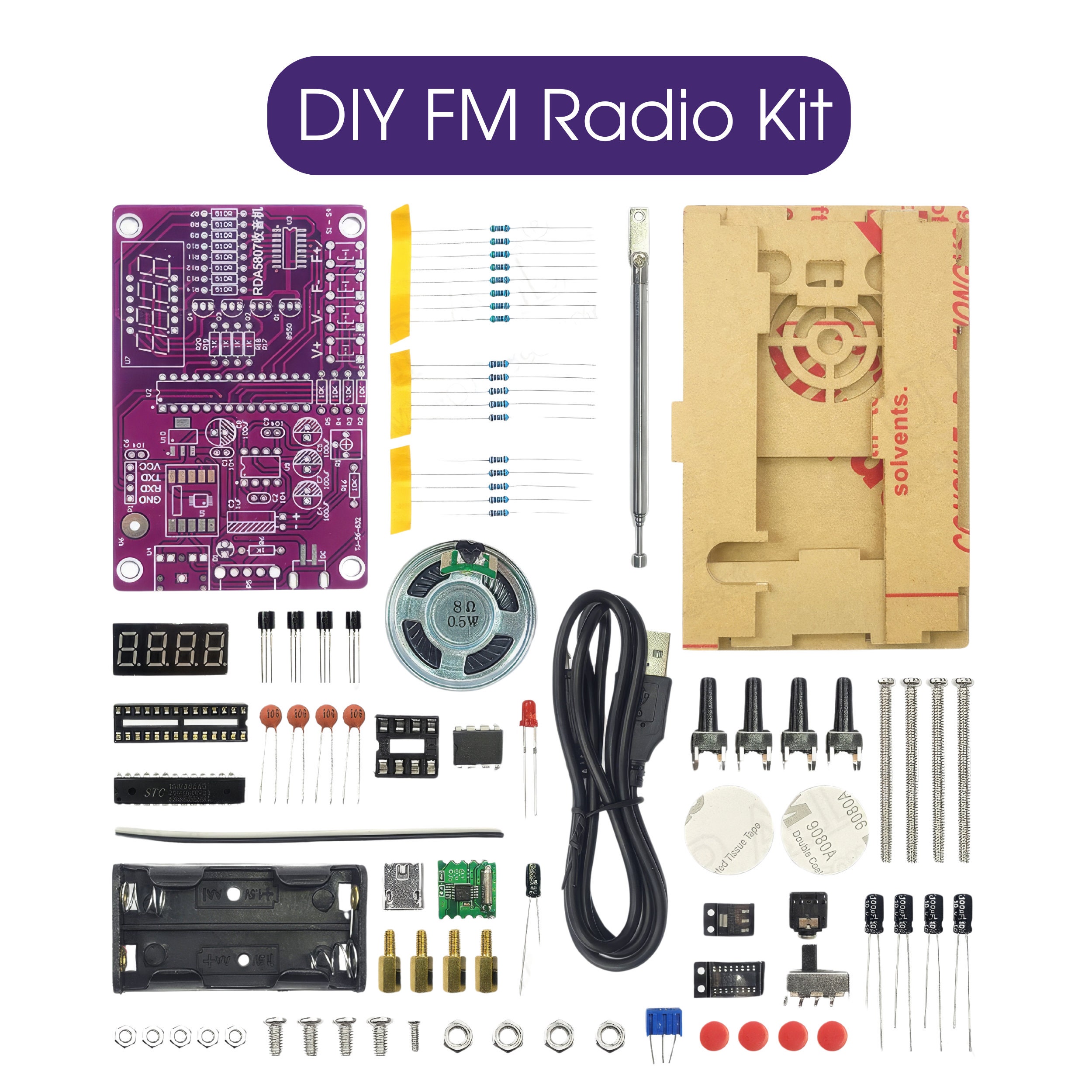 DIY FM Radio Soldering Kit With Clear Case for Adults - Etsy