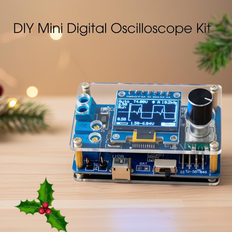 DIY Mini Digital Oscilloscope Kit (STC8K8A) | OLED Waveform Learning ...