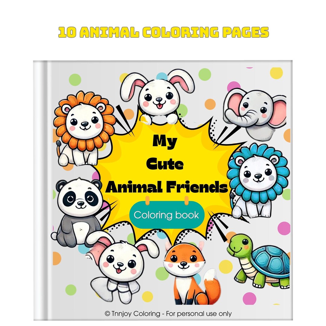 Animal Coloring Pages – Kids Activity Book (digital Download) - Etsy