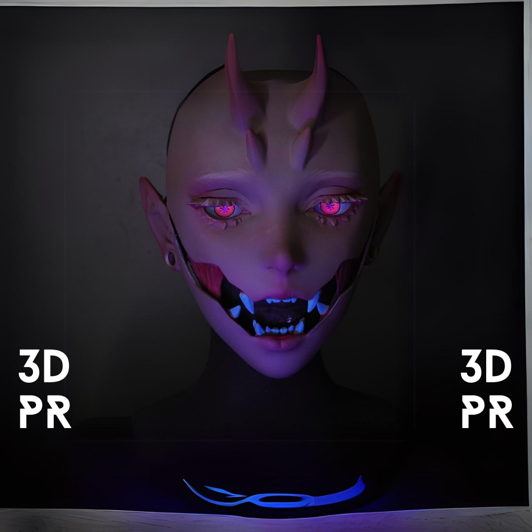 Sarokichi Styled Mask Albino Oni Face Mask 鬼人面 Full Face Antique ...