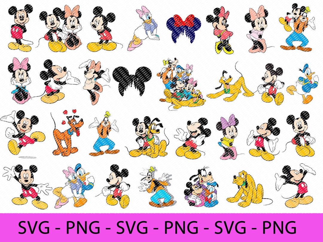 Svg Minnie Mouse, PNG Mickey Mouse, Cut Files, Svg Bundle, Png Download ...